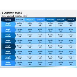 6 Column Table PowerPoint Template - PPT Slides