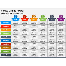 6 Columns 10 Rows for PowerPoint and Google Slides - PPT Slides