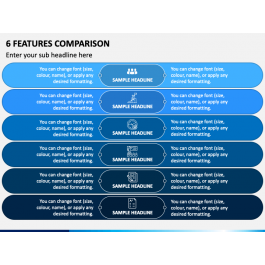 6 Features Comparison PowerPoint Template - PPT Slides