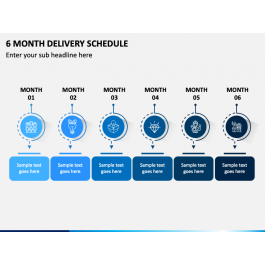6 Month Delivery Schedule PowerPoint Template - PPT Slides