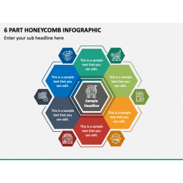 6 Part Honeycomb Infographic PowerPoint Presentation Slides - PPT Template
