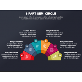 6 Part Semi Circle for PowerPoint and Google Slides - PPT Slides
