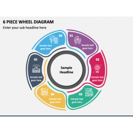 6 Piece Wheel Diagram PowerPoint Presentation Slides - PPT Template