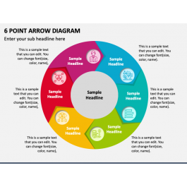 6 Point Arrow Diagram PowerPoint Presentation Slides - PPT Template