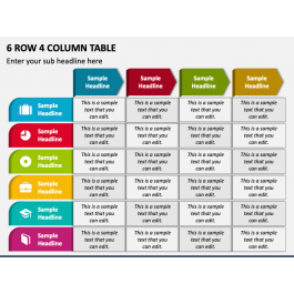 6 Row 4 Column Table for PowerPoint and Google Slides - PPT Slides