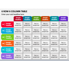 6 Row 6 Column Table for PowerPoint and Google Slides - PPT Slides