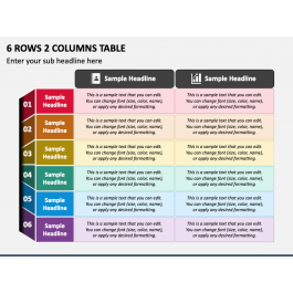 6 Rows 2 Columns Table for PowerPoint and Google Slides - PPT Slides