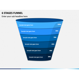 6 Stages Funnel PowerPoint Template - PPT Slides