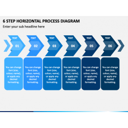 6 Step Horizontal Process Diagram PowerPoint Template - PPT Slides