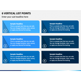 6 Vertical List Points PowerPoint Presentation Slides - PPT Template