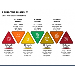 7 Adjacent Triangles PowerPoint Template - PPT Slides