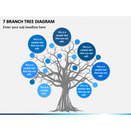 7 Branch Tree Diagram PowerPoint Template and Google Slides Theme