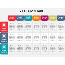 7 Column Table for PowerPoint and Google Slides - PPT Slides