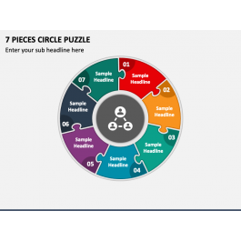 Free 7 Pieces Circle Puzzle PowerPoint Template & Google Slides