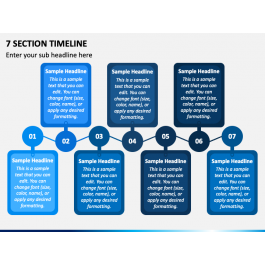7 Section Timeline PowerPoint Presentation Slides - PPT Template
