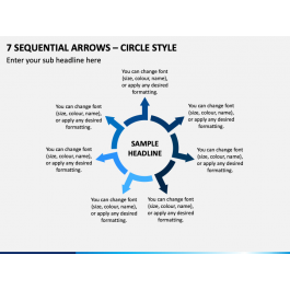 7 Sequential Arrows - Circle Style PowerPoint Template - PPT Slides