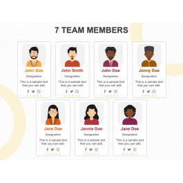 7 Team Members for PowerPoint and Google Slides - PPT Slides