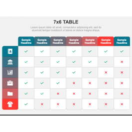7x6 Table for PowerPoint and Google Slides - PPT Slides