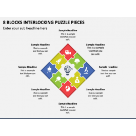 8 Blocks Interlocking Puzzle Pieces for PowerPoint and Google Slides ...