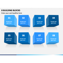 8 Building Blocks PowerPoint Template - PPT Slides