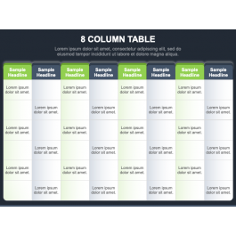 8 Column Table for PowerPoint and Google Slides - PPT Slides