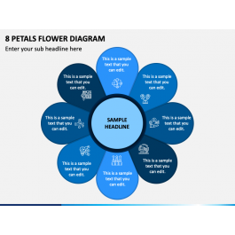 Free 8 Petals Flower Diagram for PowerPoint and Google Slides