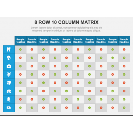 8 Row 10 Column Matrix for PowerPoint and Google Slides - PPT Slides