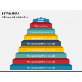 Free 8 Stair Steps for PowerPoint and Google Slides