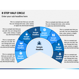 8 Step Half Circle PowerPoint Presentation Slides - PPT Template