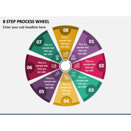 8 Step Process Wheel PowerPoint Presentation Slides - PPT Template