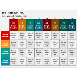 8x4 Table Matrix for PowerPoint and Google Slides - PPT Slides