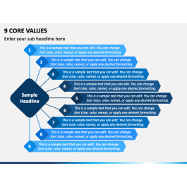 9 Core Values PowerPoint Template and Google Slides Theme