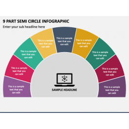 Free 9 Part Semi Circle for PowerPoint and Google Slides