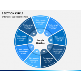 9 Section Circle PowerPoint Template and Google Slides Theme
