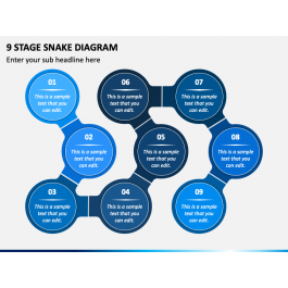 9 Stage Snake Diagram PowerPoint Template and Google Slides Theme