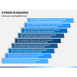9 Stages in Sequence PowerPoint Presentation Slides - PPT Template