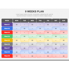 9 Weeks Plan for PowerPoint and Google Slides - PPT Slides