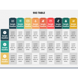 9x3 Table for PowerPoint and Google Slides - PPT Slides
