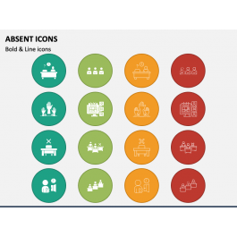 Absent Icons for PowerPoint and Google Slides - PPT Slides