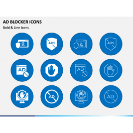 Ad Blocker Icons for PowerPoint and Google Slides - PPT Slides
