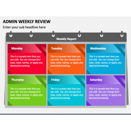 Admin Weekly Review PowerPoint and Google Slides Template - PPT Slides