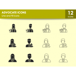 Advocate Icons for PowerPoint and Google Slides