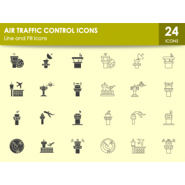 Air Traffic Control Icons for PowerPoint and Google Slides