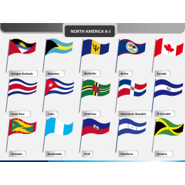 America Flags for PowerPoint and Google Slides - PPT Slides