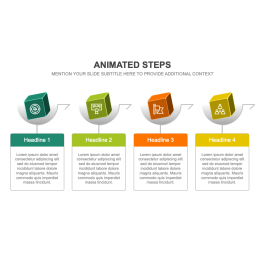 Animated Steps PowerPoint and Google Slides Template - PPT Slides