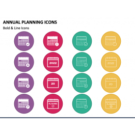 Annual Planning Icons for PowerPoint and Google Slides - PPT Slides