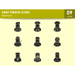 Army Person Icons for PowerPoint and Google Slides - PPT Slides