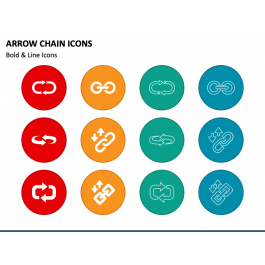 Arrow Chain Icons for PowerPoint and Google Slides - PPT Slides