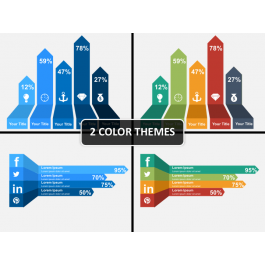 Arrows Bar Chart for PowerPoint and Google Slides - PPT Slides