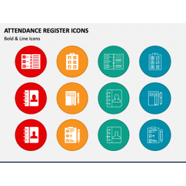 Attendance Register Icons for PowerPoint and Google Slides - PPT Slides